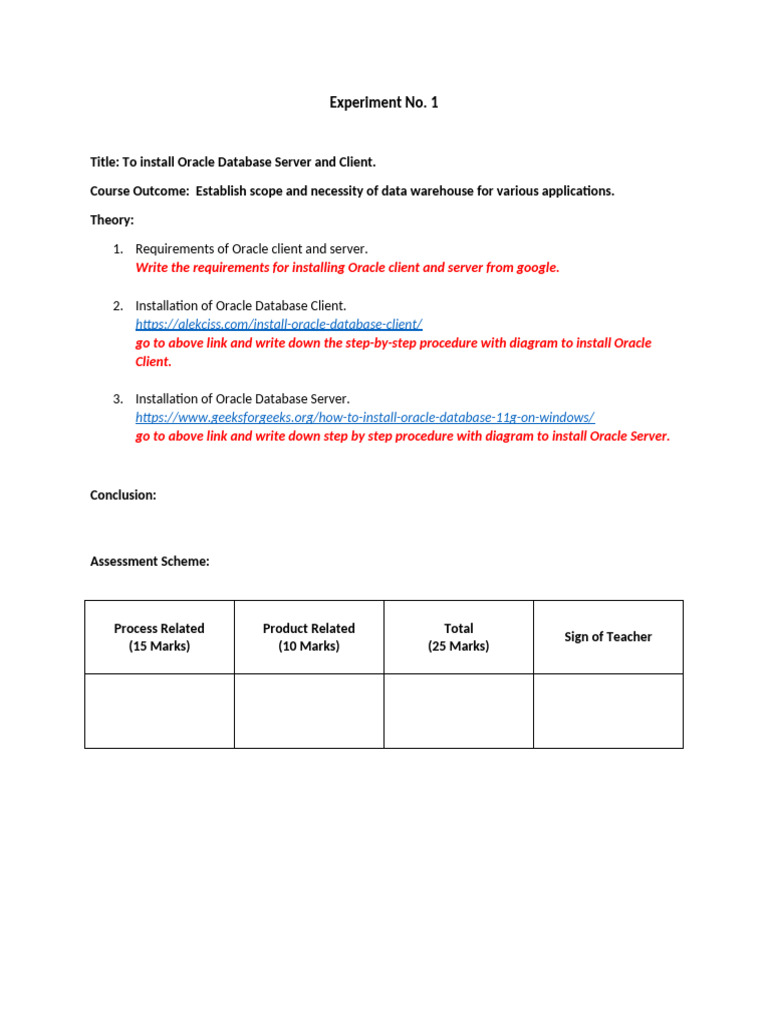 Oracle Database Installation Guide | PDF