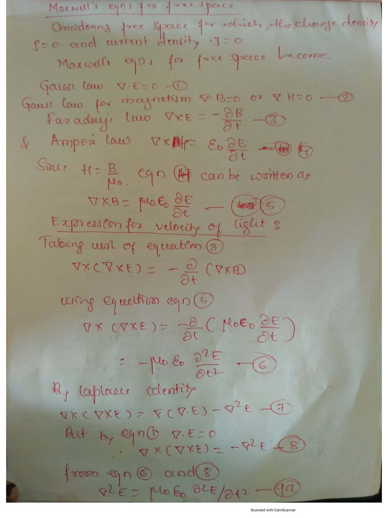 Maxwell's Equation | PDF