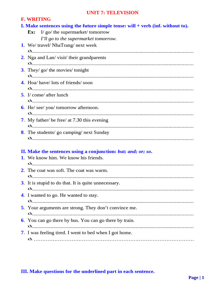 8. WRITING E6 (UNIT 7-12) | PDF