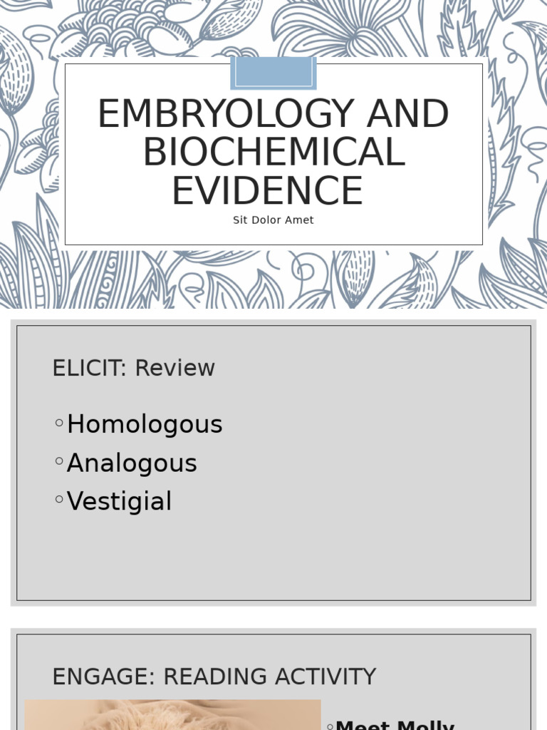 Embryology-and-biochemical-evidence | PDF | Biochemistry | Chemistry