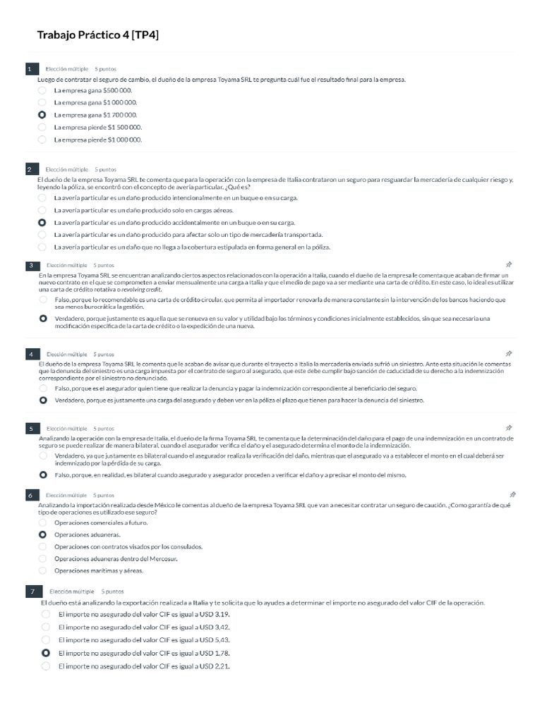 TP4 - Int Comercio Exterior 95% | PDF