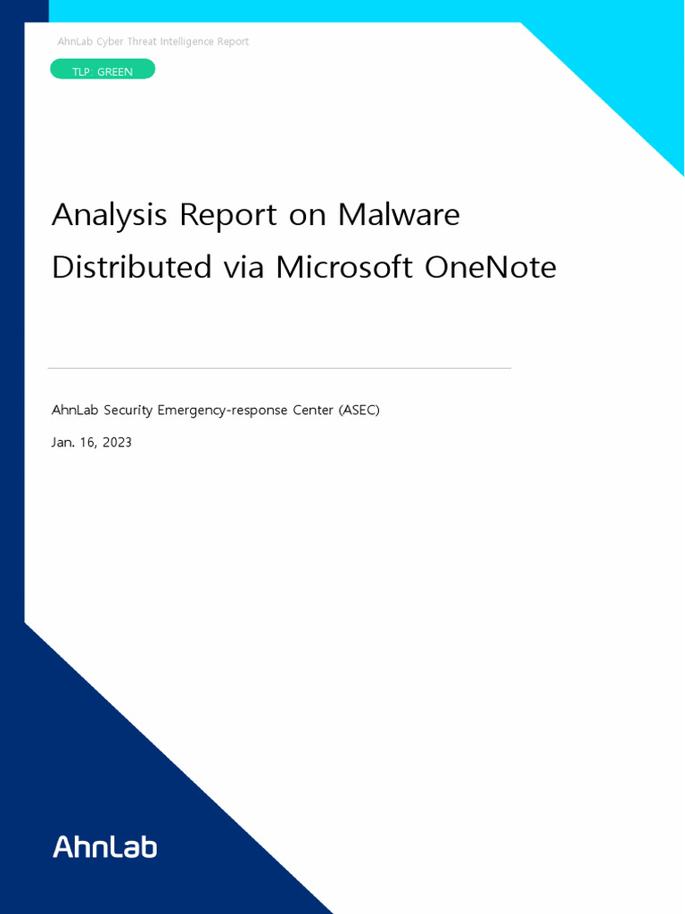 Analysis Report On Malware Distributed Via Microsoft OneNote | PDF | Malware | Microsoft Word