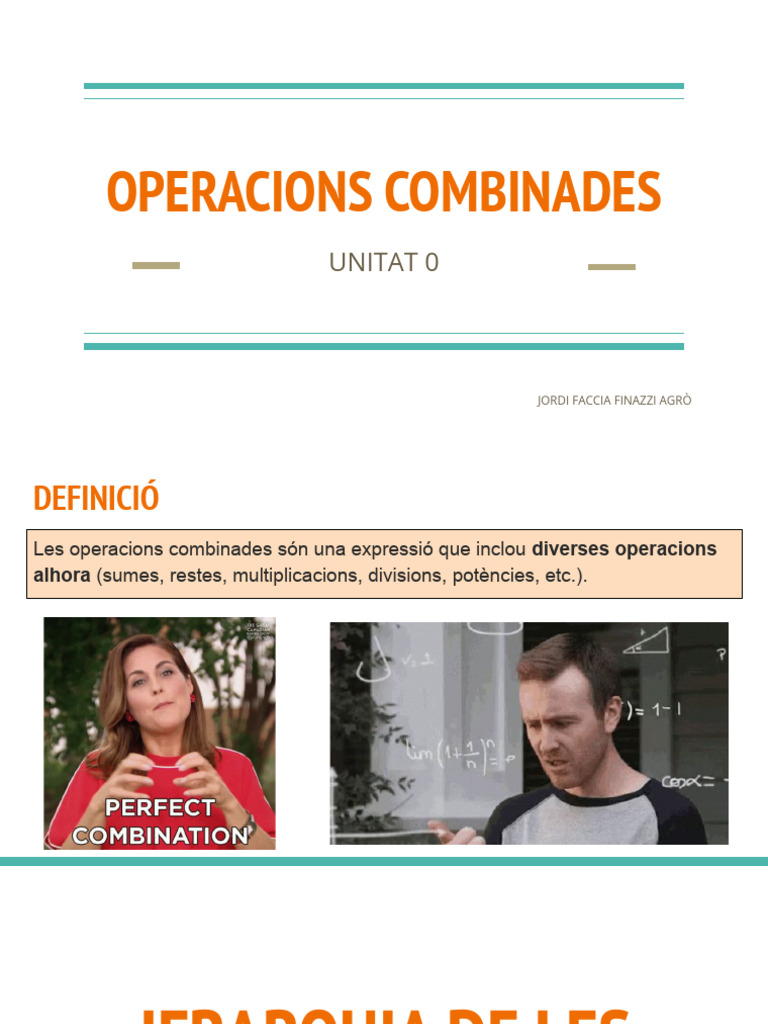 Unitat 0. Operacions Combinades | PDF