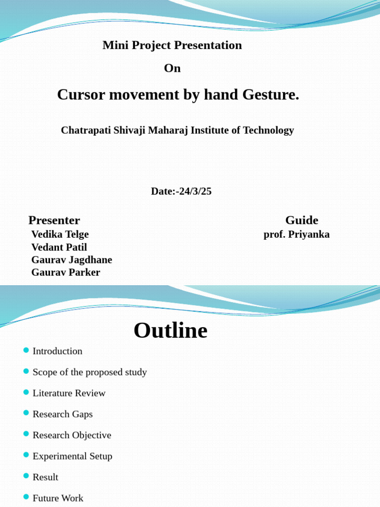 Cursor Movement by Hand Gesture | PDF | Human–Computer Interaction | Computer Engineering