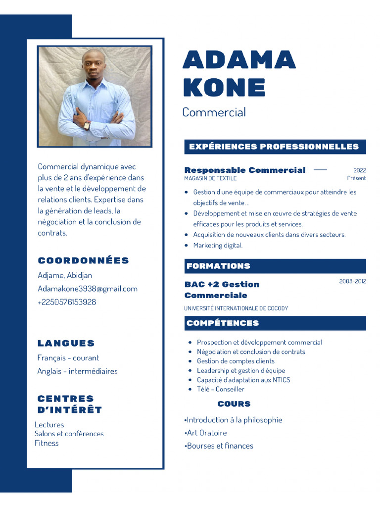 Cv Kone Adama | PDF