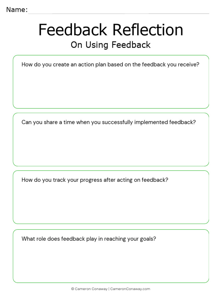 Using Feedback Reflection | PDF