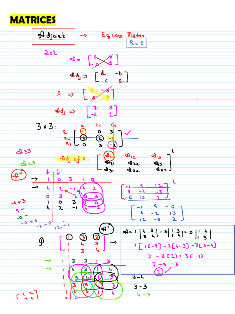 Comprehensive Guide to Matrices | PDF