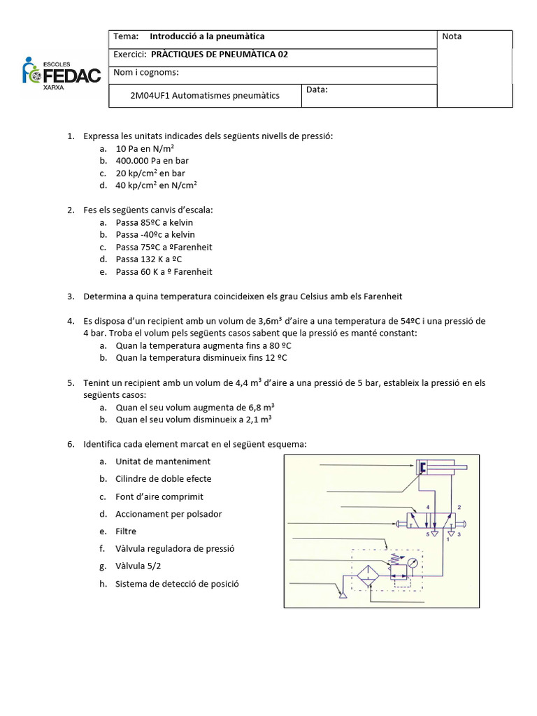 7537 20240922 Exercici 02 PractiquesPneumatica EXERCICIS M2 | PDF