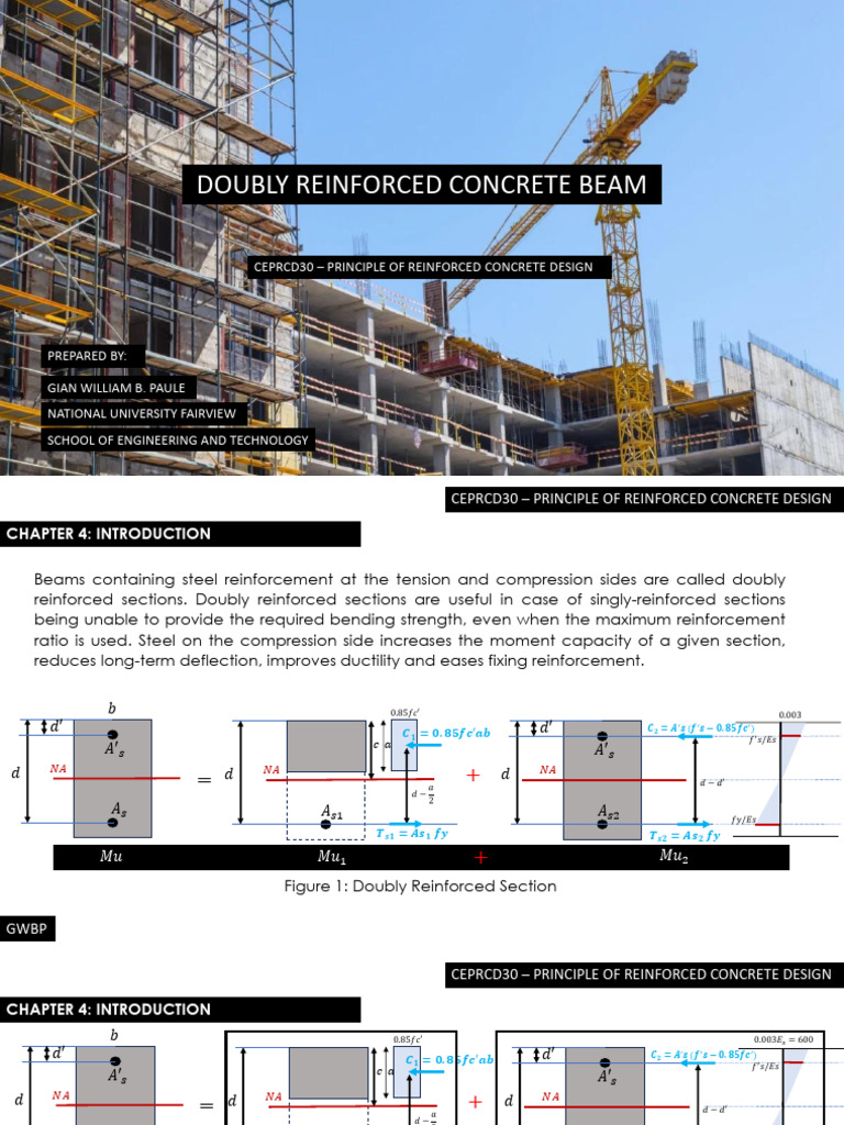 RCD_CHAPTER 4_DOUBLY REINFORCED | PDF | Reinforced Concrete | Beam ...