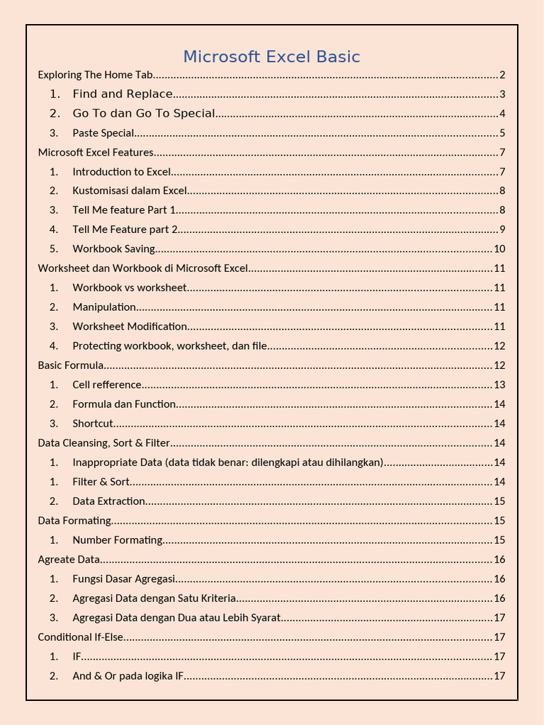 Microsoft Excel Basic | PDF