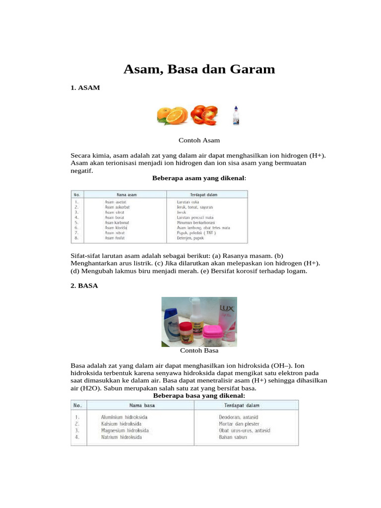 Asam, Basa, dan Garam dalam Kehidupan | PDF