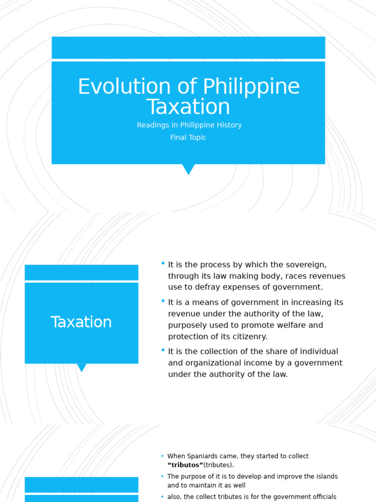 Philippine Taxation History Overview | PDF | Taxes | Value Added Tax
