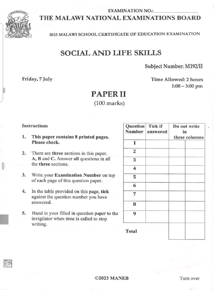 2023 Social P2 Maneb | PDF