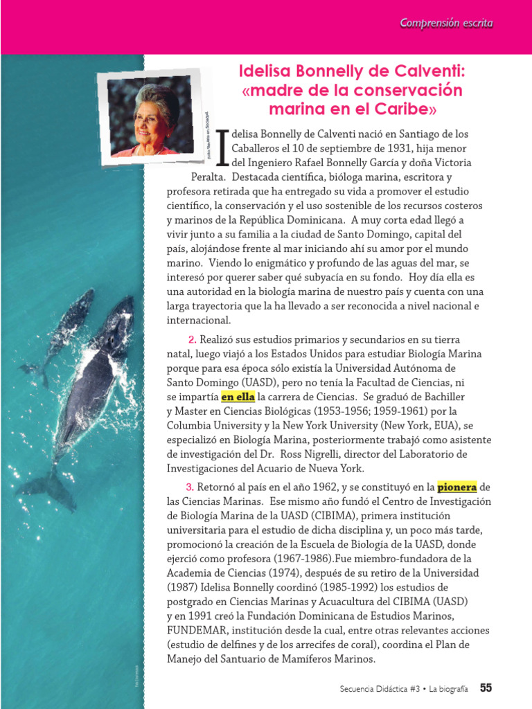 Idelisa Bonnelly: Pionera en Conservación Marina | PDF