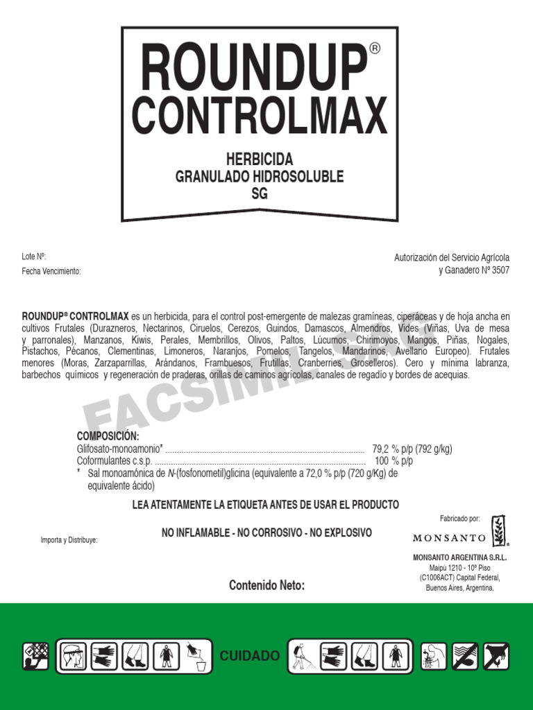 Roundup Controlmax por pagina 25-07-2022 | PDF | Agua