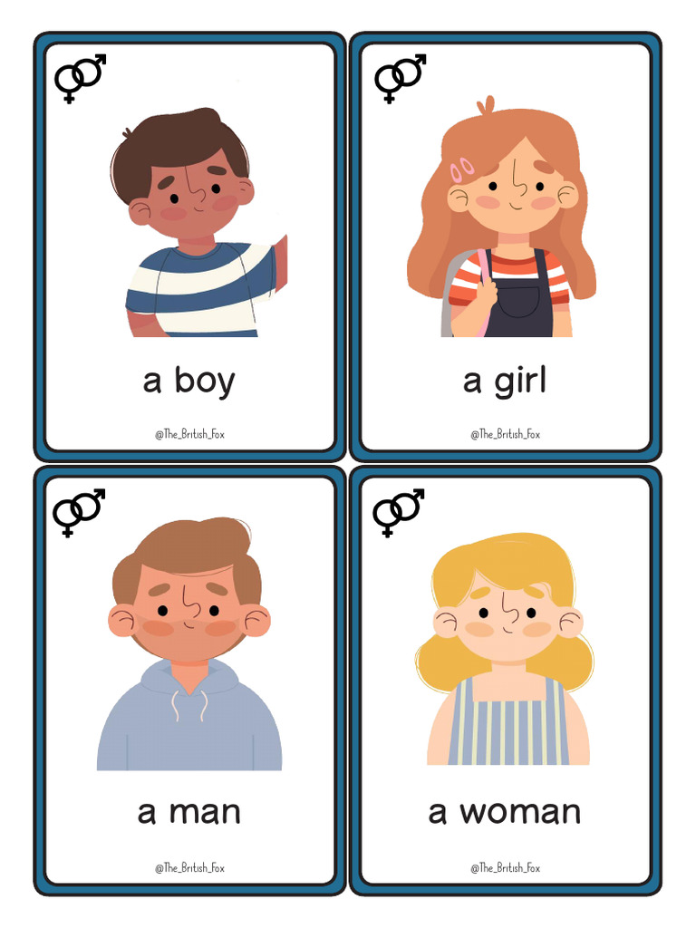 Describing People BIG Flashcards The British Fox | PDF