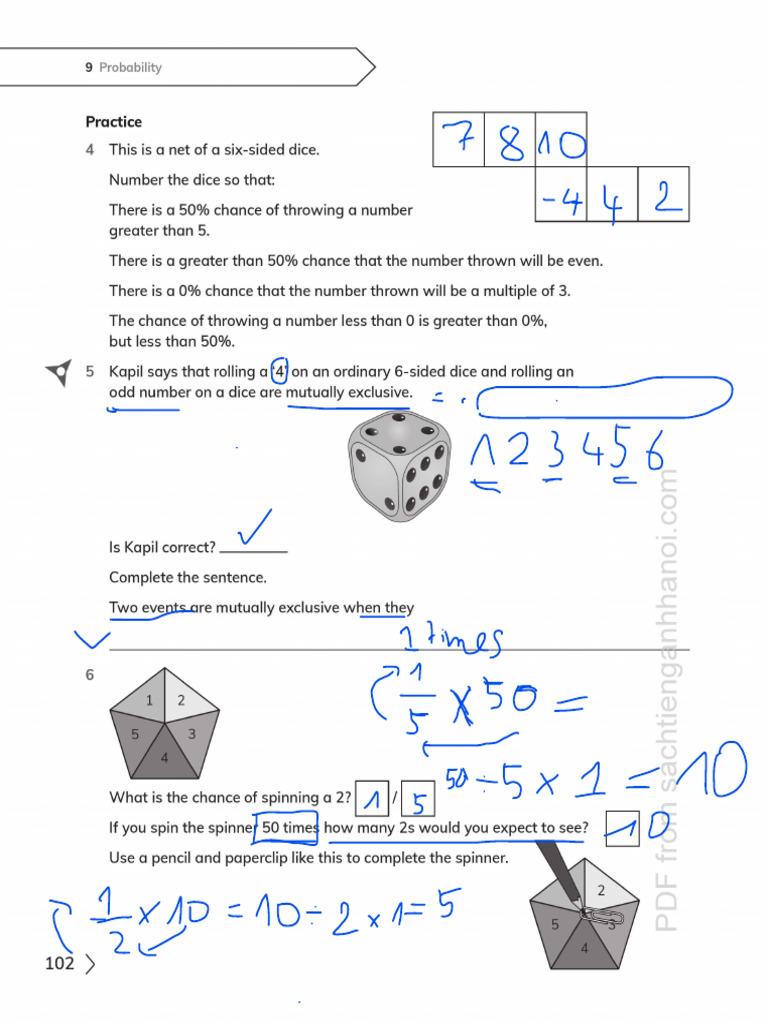 Math - Workbook - 6 104 | PDF