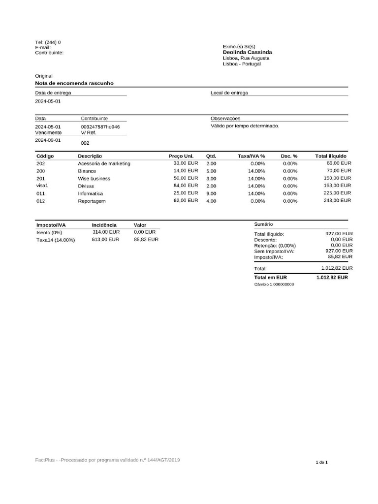 Extrato 0105073340 1 | PDF
