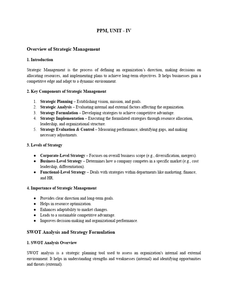PPM, Unit - IV (1) | PDF | Strategic Management | Corporate Social Responsibility