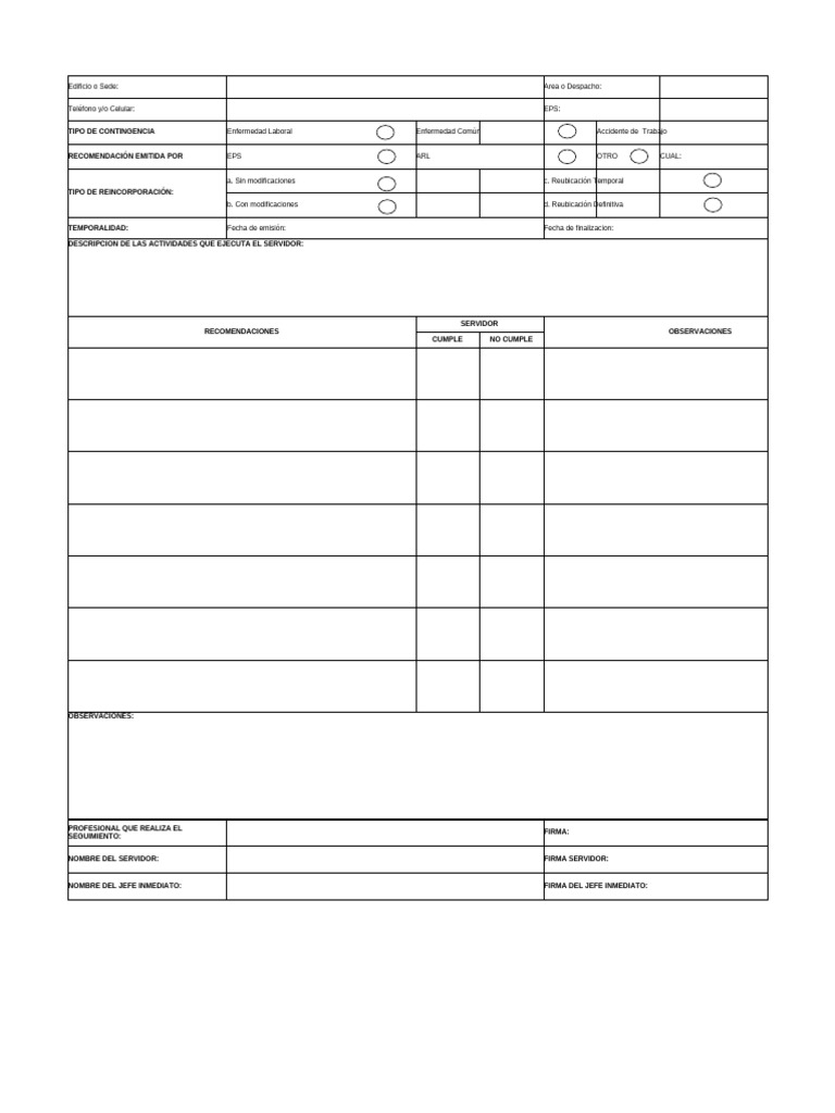 F-ASST-19 Seguimiento RML V.2 | PDF