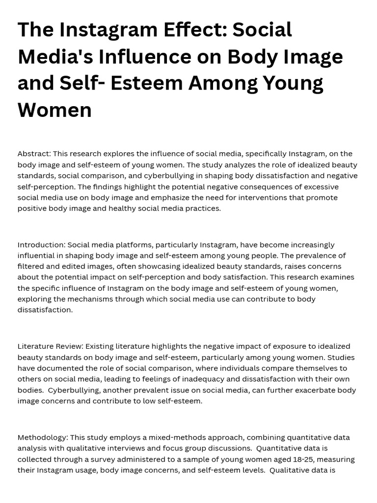 The Instagram Effect Social Media's Influence On Body Image and Self - Estee - 20250326 - 204015 ...