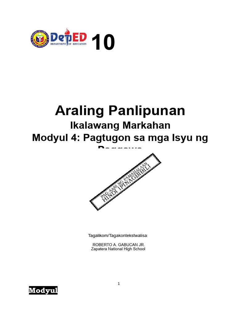 Modyul-4-AP-10-Ikalawang-Markahan | PDF
