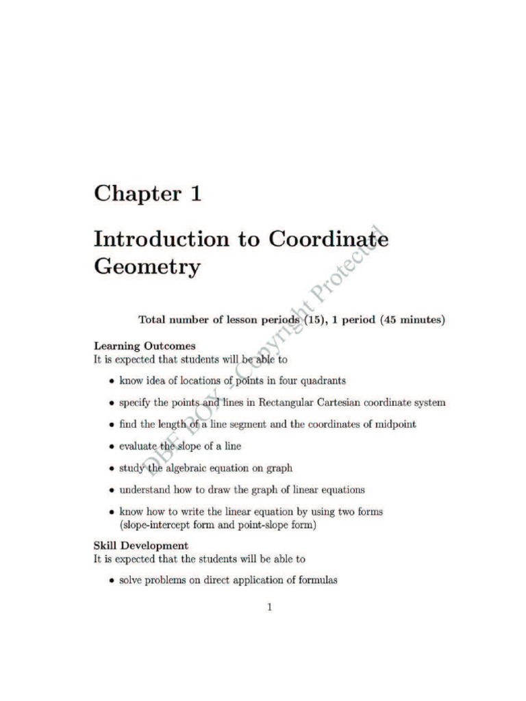 Ch 1 Introduction to Coordinate Geometry | PDF