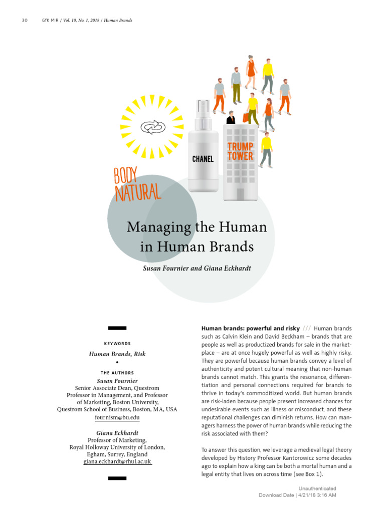 Managing The Human in Human Brands | PDF | Brand