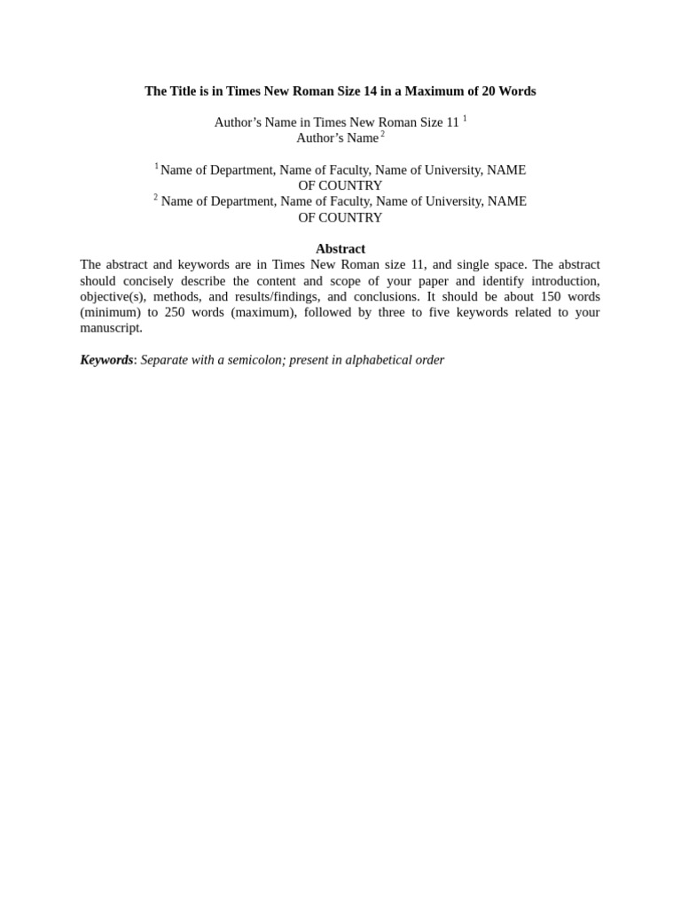 Guidelines for Academic Paper Formatting | PDF