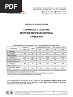 Certificate of Analysis: OREAS 600b | PDF | P Value | Standard Deviation