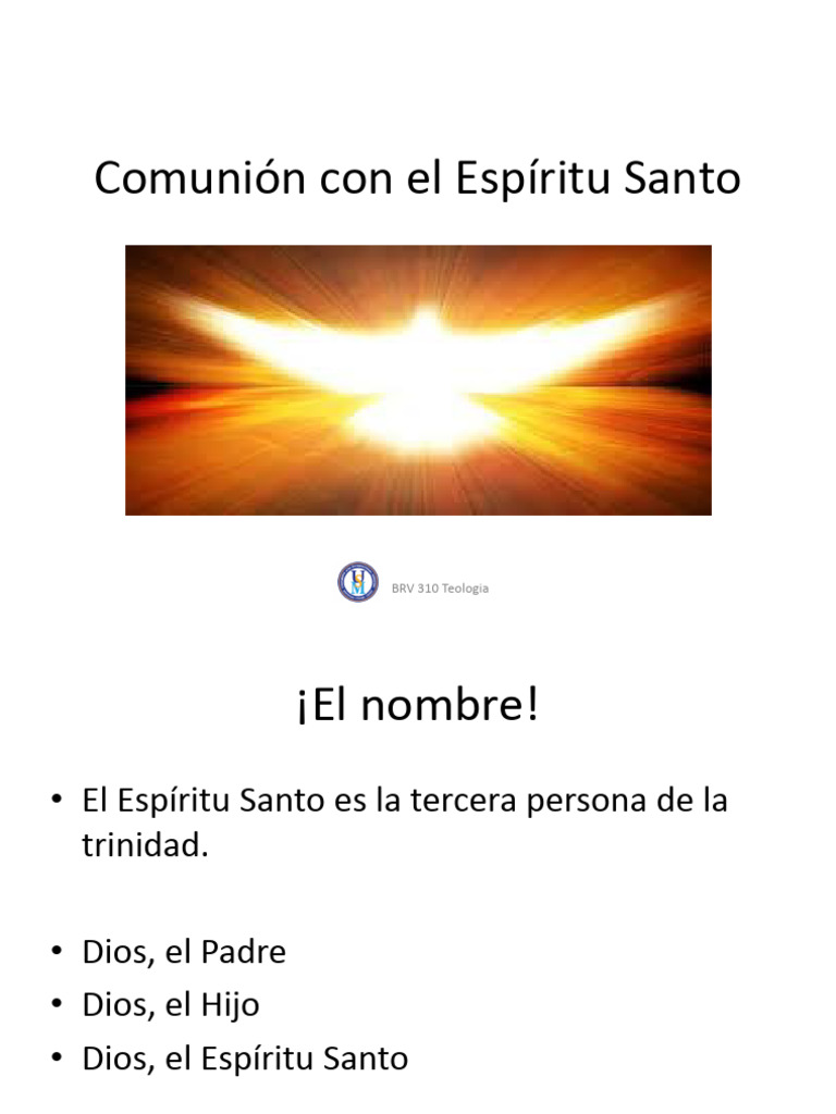 Clase 7 Comunion Con El Espiritu Santo | PDF | espíritu Santo | Jesús
