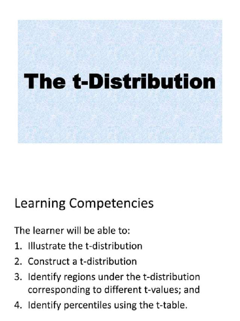 Students T Distribution | PDF