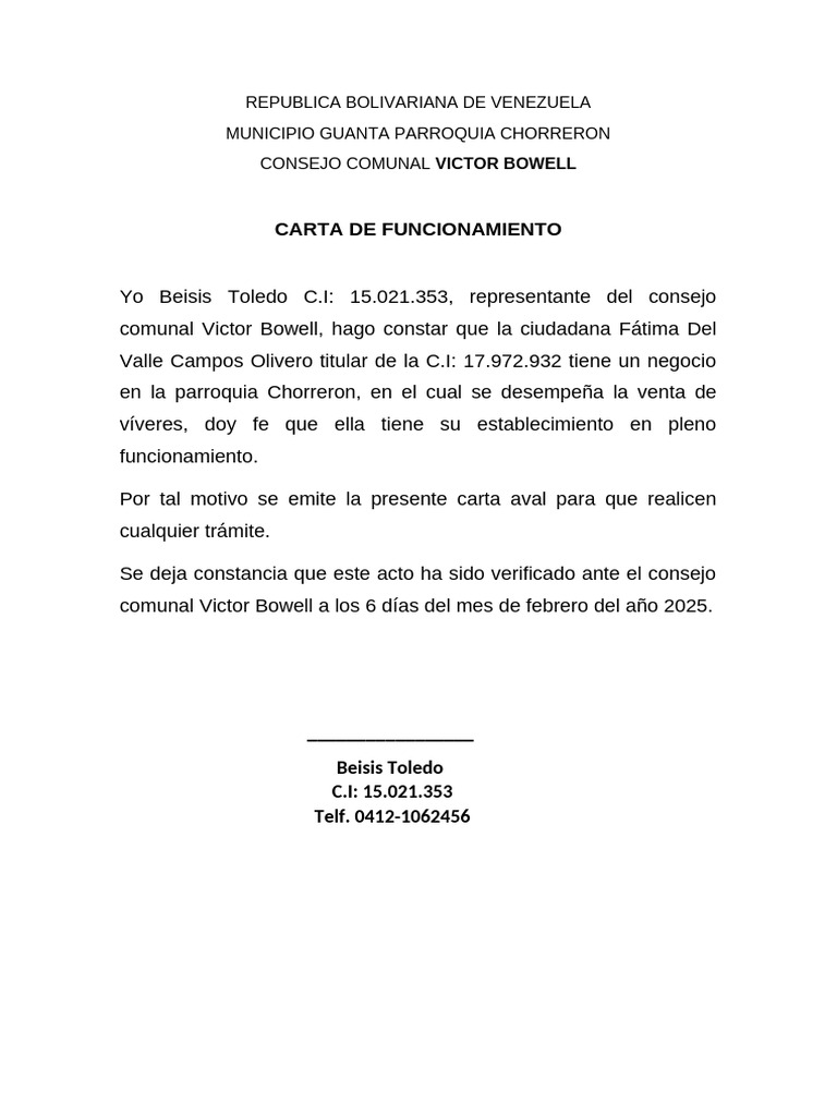 Carta Aval | PDF