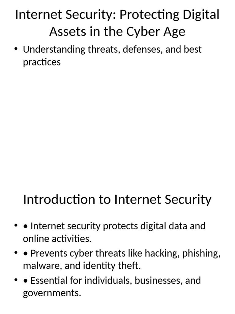 Internet Security Presentation | PDF | Security | Computer Security