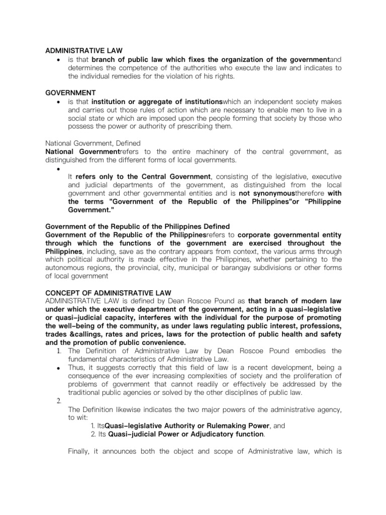 Administrative Law Notes | PDF | Subpoena Duces Tecum | Administrative Law