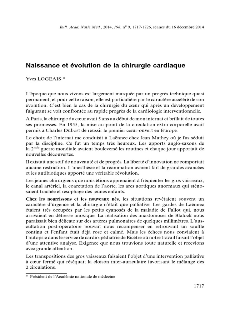 Évolution de la chirurgie cardiaque | PDF | Angioplastie coronaire ...