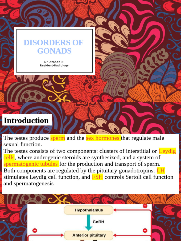 Disorders of Gonads (Congenital Disease of Gonads) | PDF | Endocrinology | Reproduction
