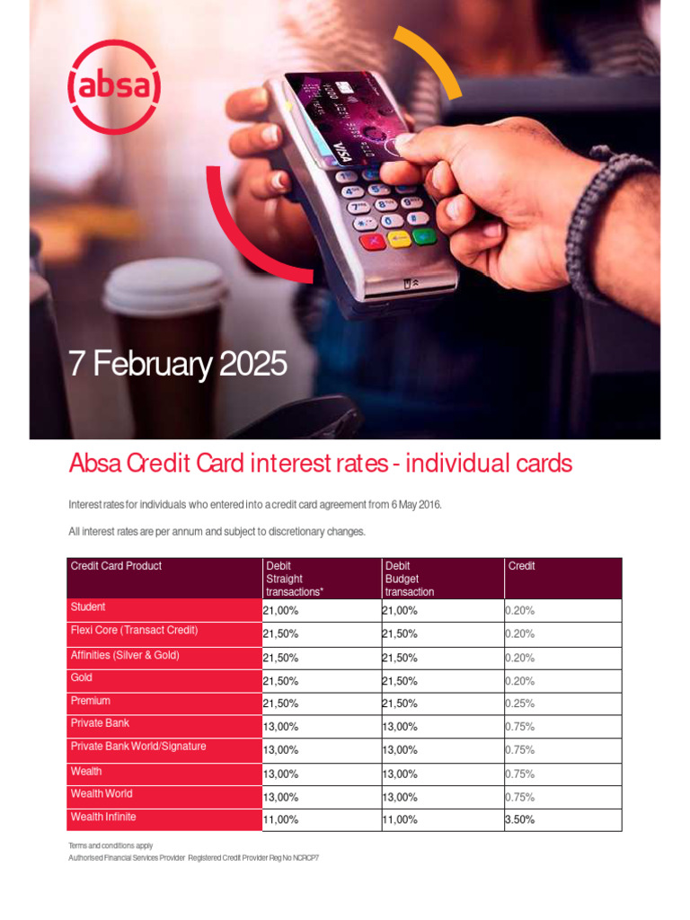 Personal Interest Rates Brochure | PDF | Credit Card | Debit Card