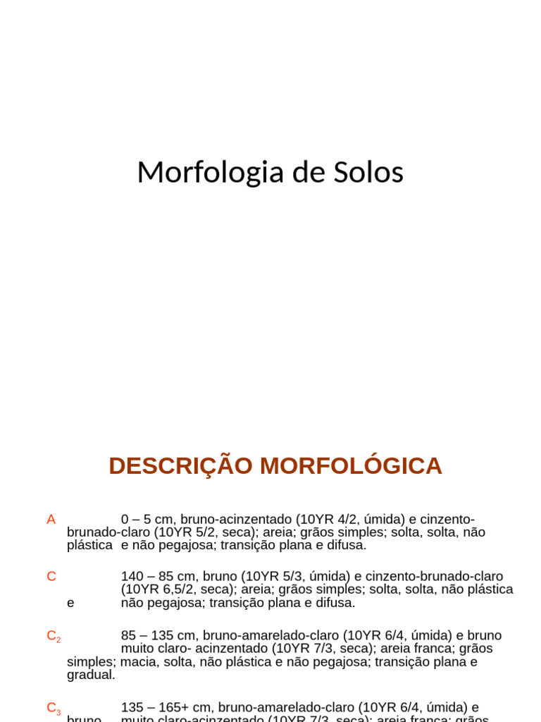 Morfologia de Solos | PDF | Solo | Cor