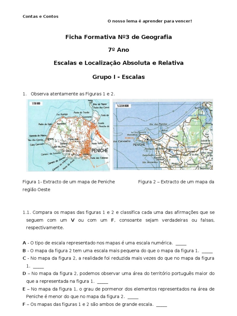 Ficha Formativa 3 de Geografia