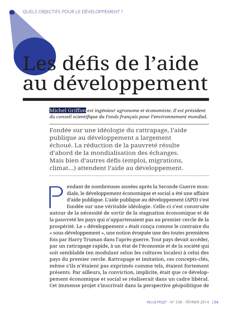 Défis et échecs de l'aide au développement | PDF | Afrique | Croissance ...