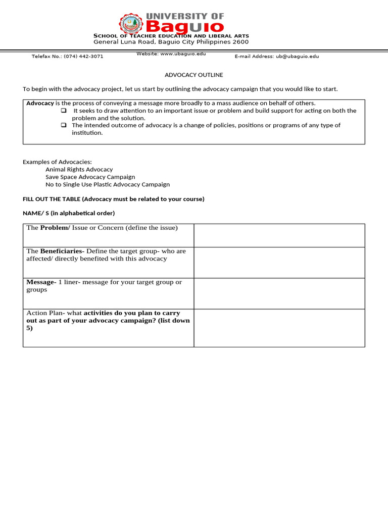 ADVOC OUTLINE | PDF