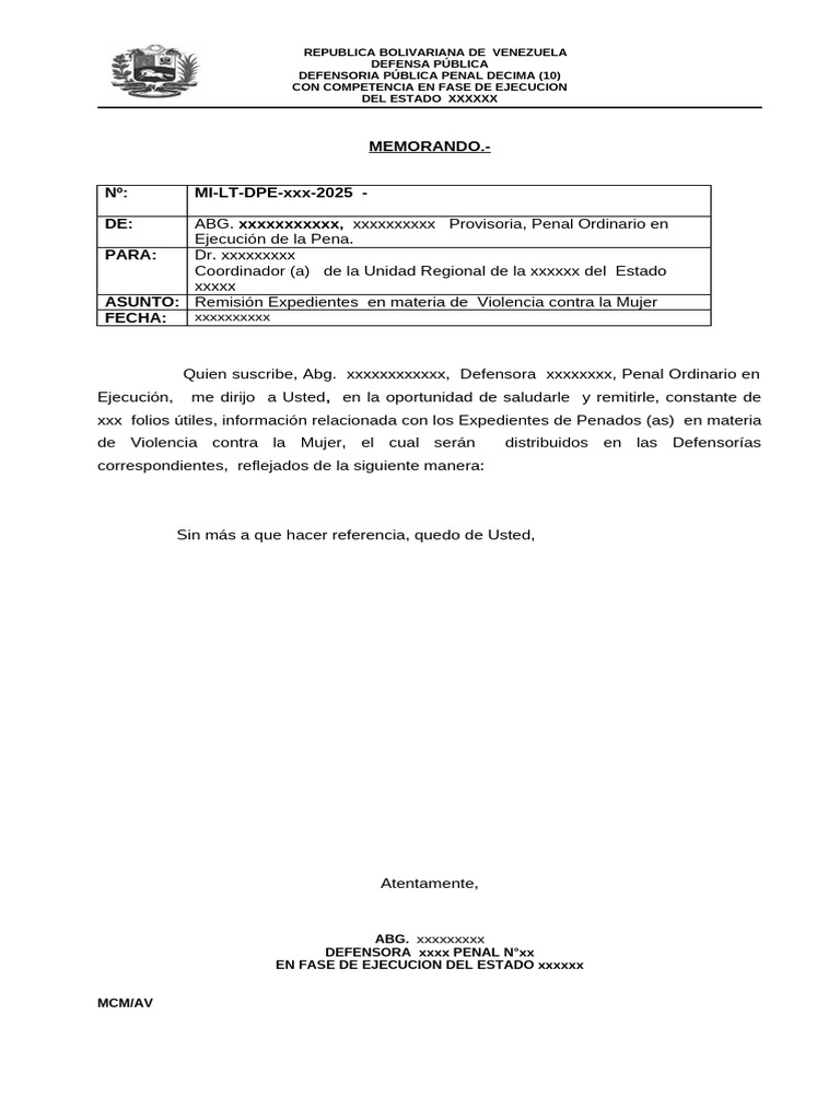 Modelo de Memorando | PDF