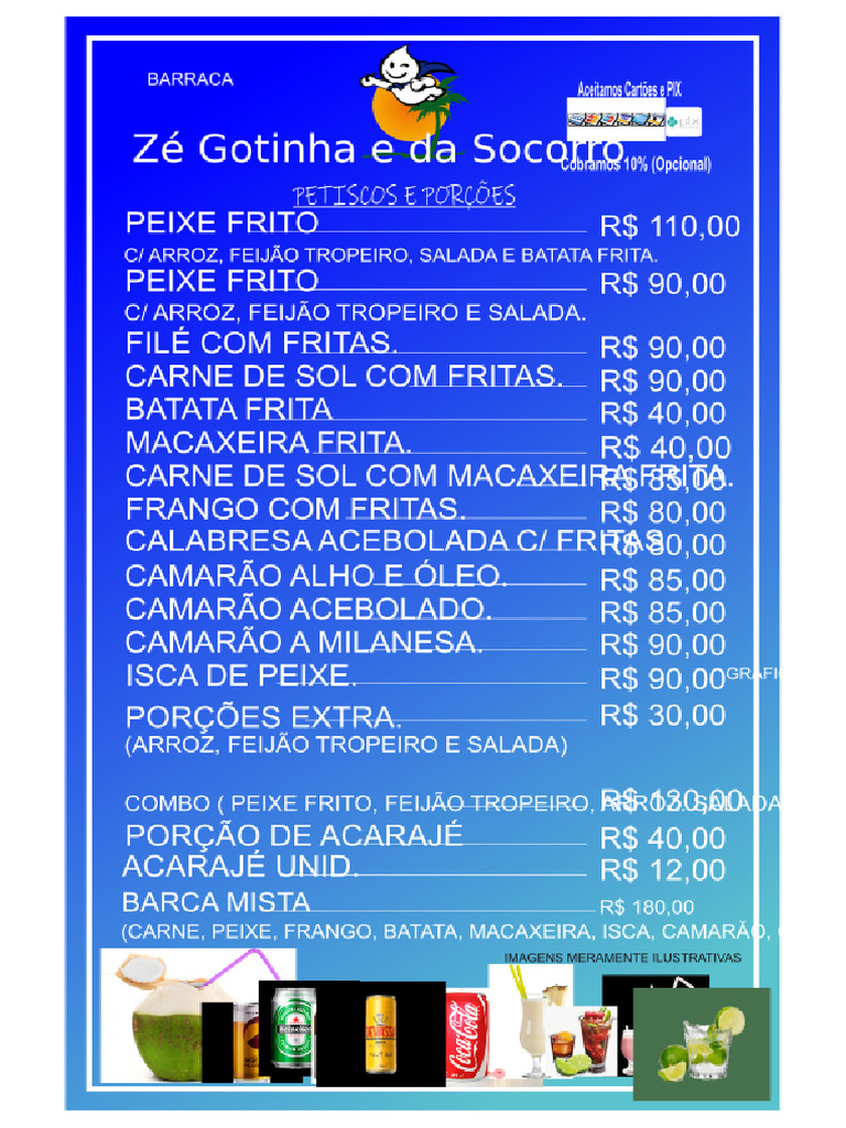 Zé Gotinha Cardapios | PDF
