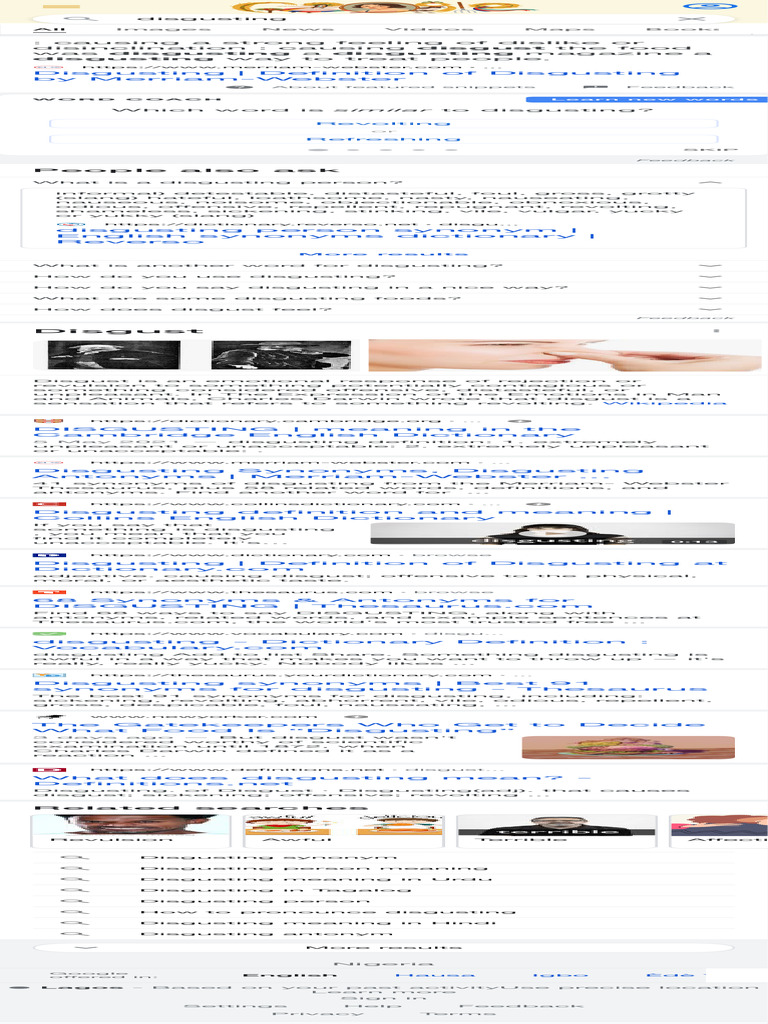 Disgusting - Google Search | PDF | Disgust | Reference Works