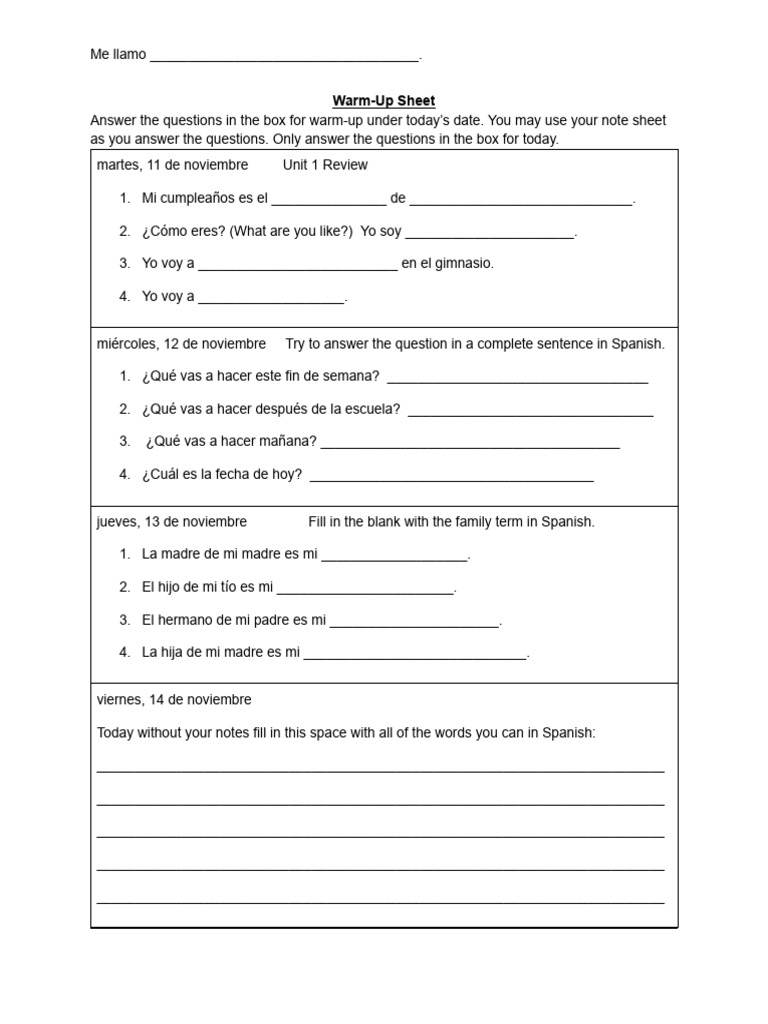 SP1 3.1 Warm-Ups | PDF