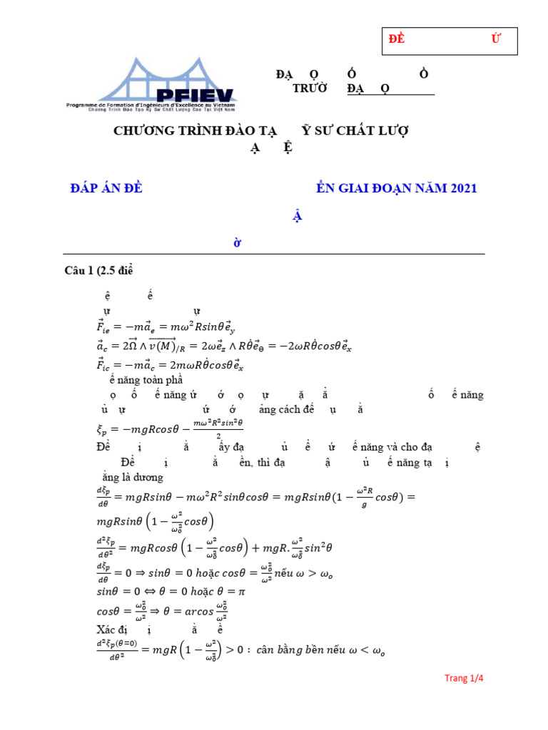 Pfiev - 2021 - Dap An Mon Vatly | PDF