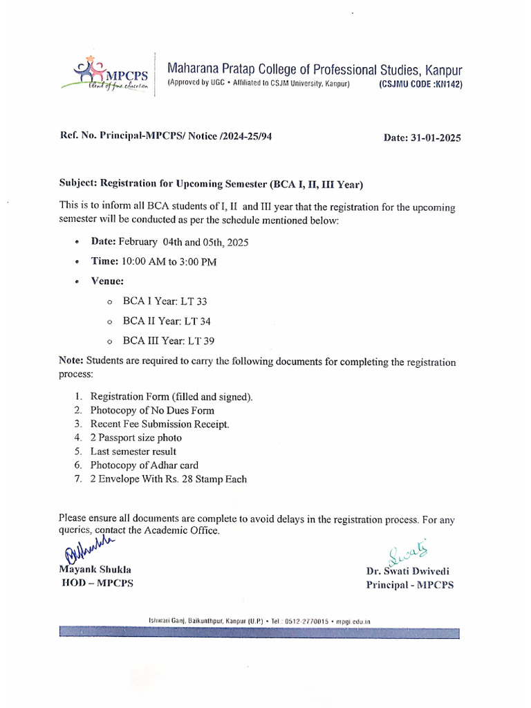 BCA Registration | PDF