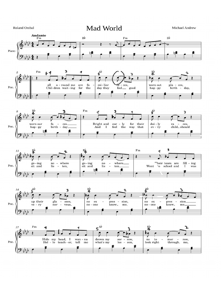 Mad World | PDF