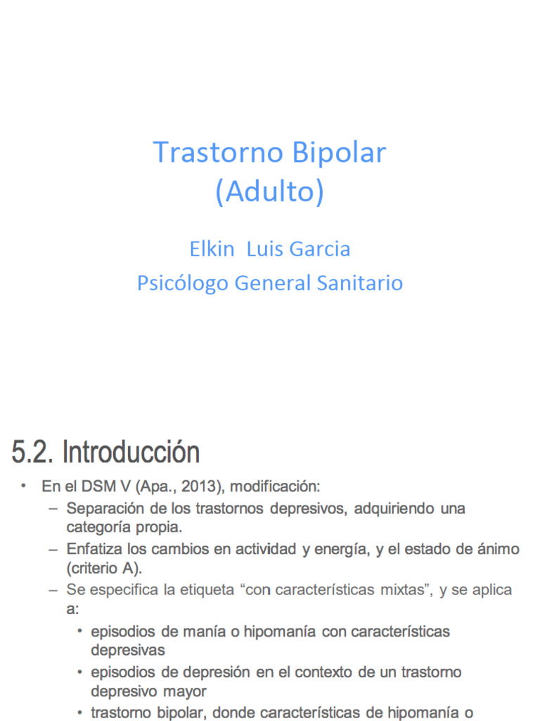 Guía del Trastorno Bipolar en Adultos y Niños | PDF